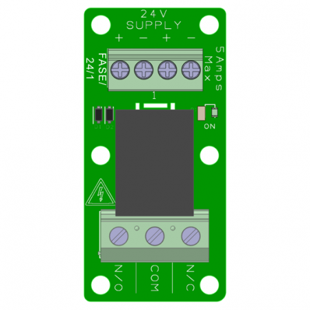 FASE/24/1/RELAY - 24VDC FIRE ALARM RELAY MODULE